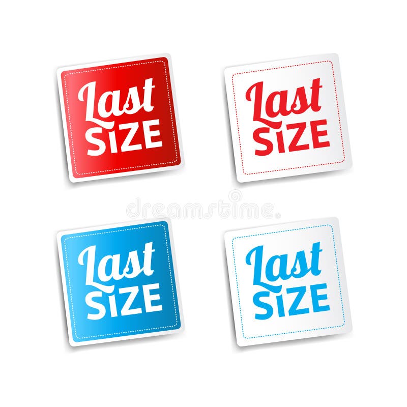 Last Size Stickers stock vector. Illustration of retail - 197121658
