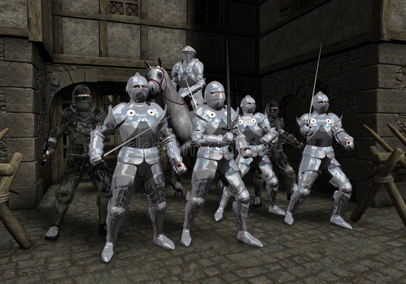 Last Stand of the Prince S Bodyguard Stock Illustration - Illustration ...