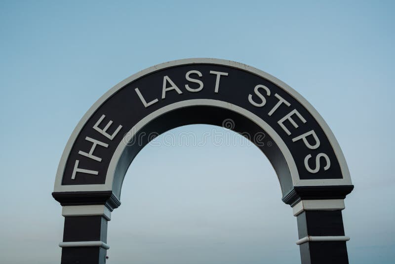 The Last Steps Sign, Halifax, Nova Scotia, Canada Stock Image - Image ...