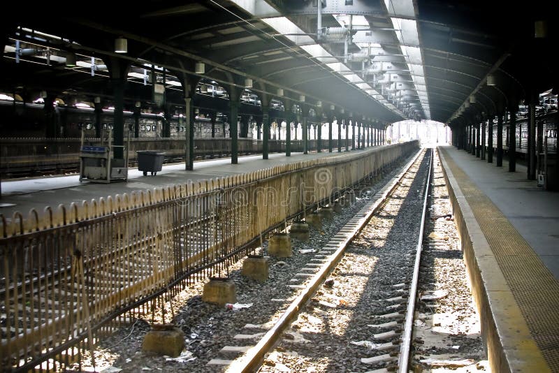 Last Stop stock photo. Image of york, subway, metro, track - 8725440
