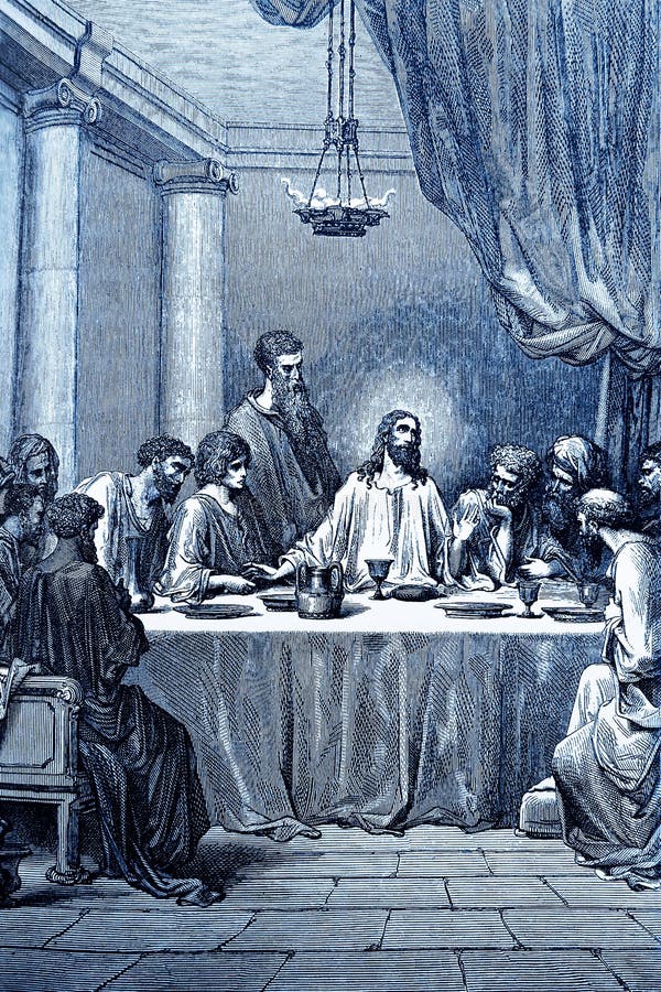 Last Supper of Jesus Disciples Stock Vector - Illustration of peter ...