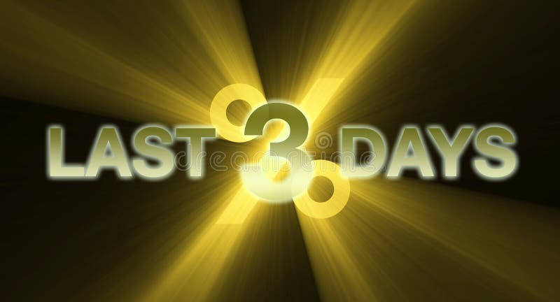 Last Three Days Golden Light Flare Stock Illustration - Illustration of ...