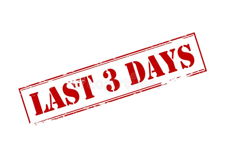 Last three days stock illustration. Illustration of stamp - 92049433