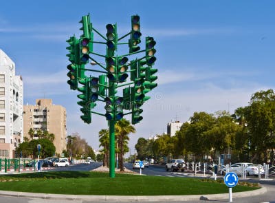 The Last Traffic Light in Eilat, Israel Stock Photo - Image of mountain ...