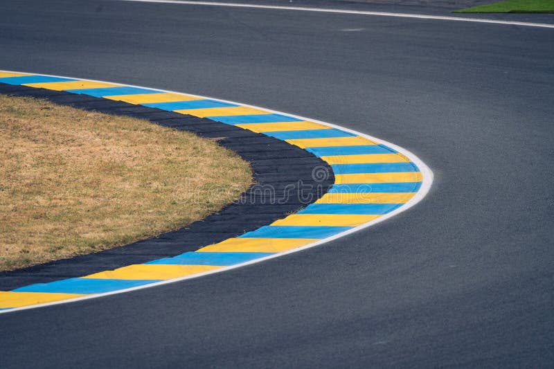 Last Turn at the Le Mans Circuit. Stock Photo - Image of track, turn ...
