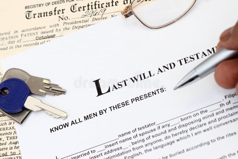 Signing Last Will and Testament Stock Photo - Image of legal, wealth ...