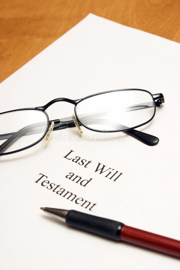 Last will and testament stock image. Image of estate - 13985983