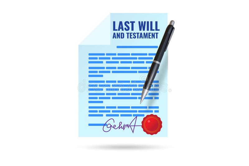 Last Will and Testament Legal Concept Stock Illustration - Illustration ...