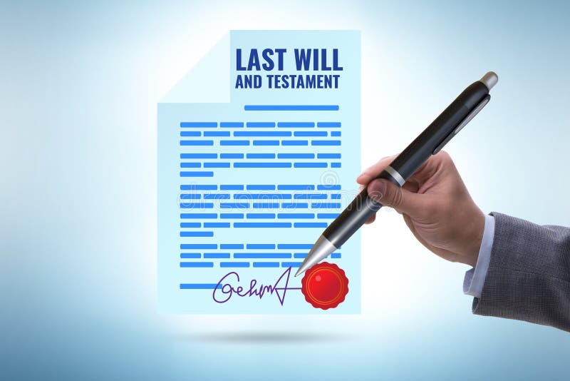 Last Will and Testament Legal Concept Stock Illustration - Illustration ...
