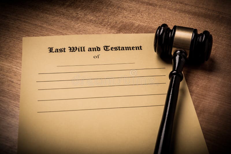 Last Will and Testament Document on Desk Stock Image - Image of ...