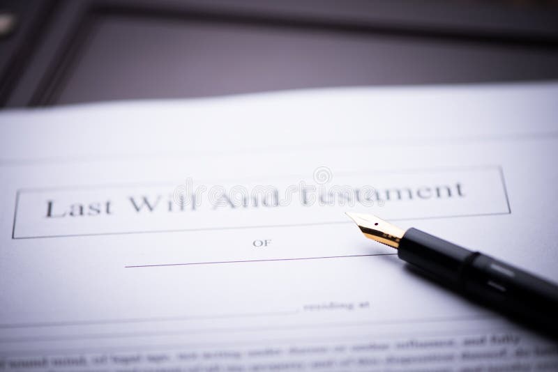 Last Will and Testament Document Stock Photo - Image of estate, court ...