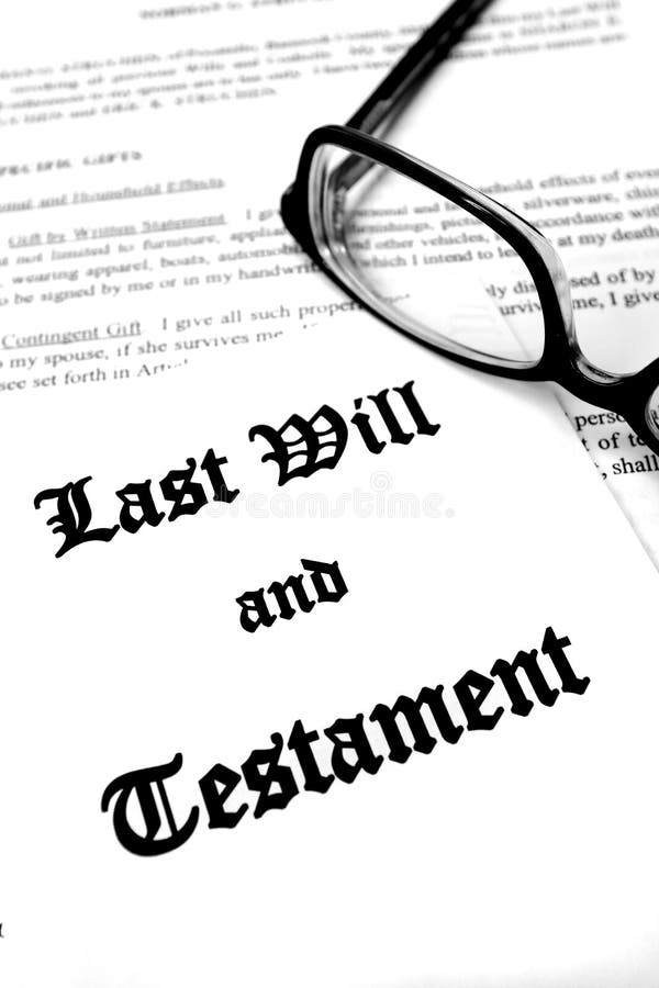 Last Will and Testament stock photo. Image of plan, last - 9038206