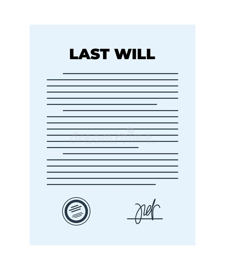 Last Will Testament Stock Illustrations – 268 Last Will Testament Stock ...