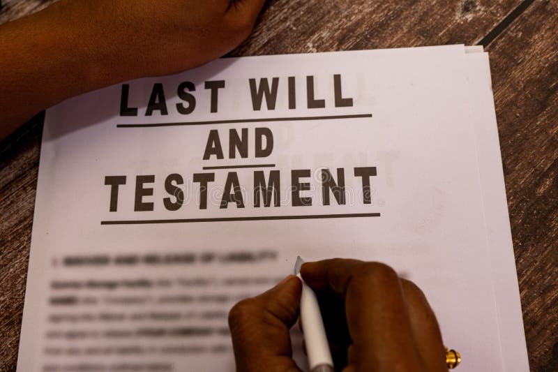 Last Will and Testament stock image. Image of assets - 348336377
