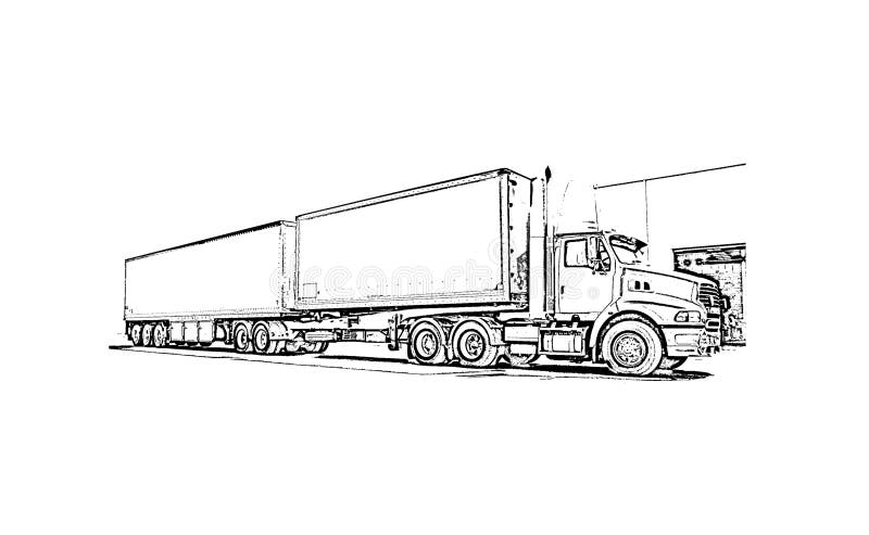 Lastbil stock illustrationer. Illustration av industriellt - 2028984