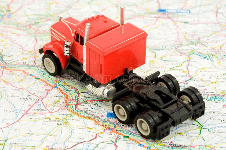 Lastbil arkivfoto. Bild av lastbil, leksak, snabbt, navigering - 4196132