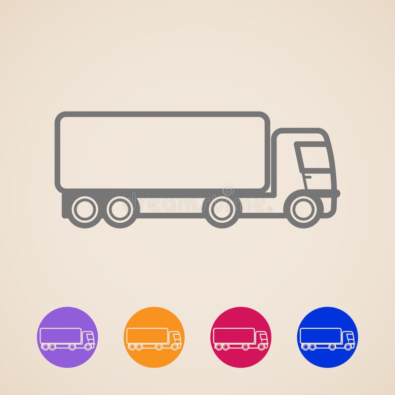 Lastbil vektor illustrationer. Illustration av lopp, bild - 15563230