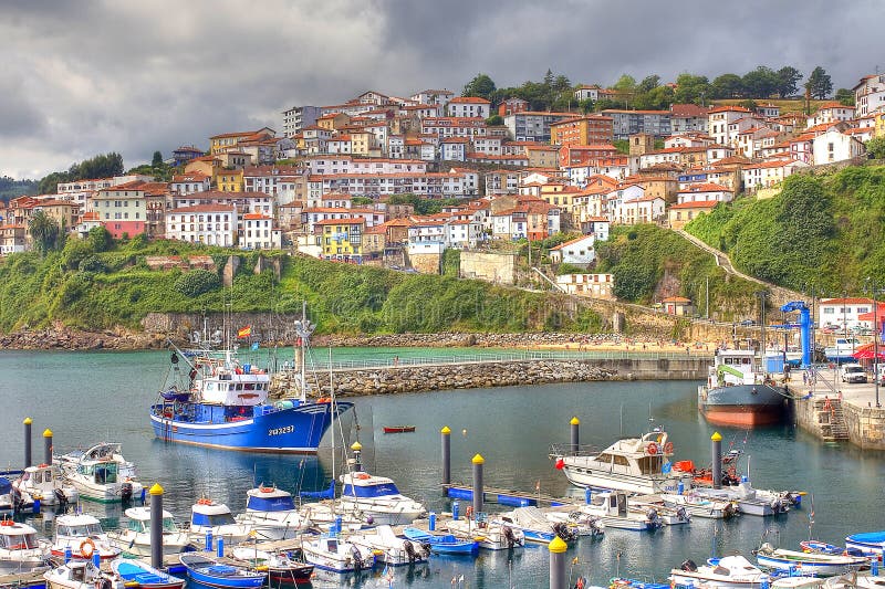 Lastres, Spain editorial stock photo. Image of pier, seaport - 33799953
