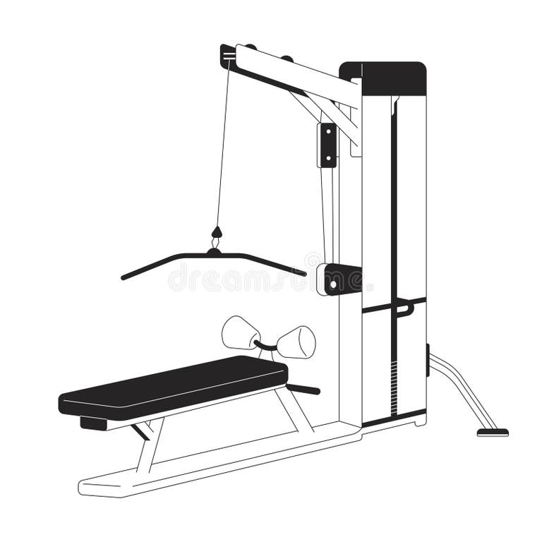 Machine Lat Pulldown Stock Illustrations – 147 Machine Lat Pulldown ...