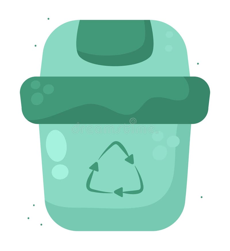 Lata de basura reciclable stock de ilustración. Ilustración de ...