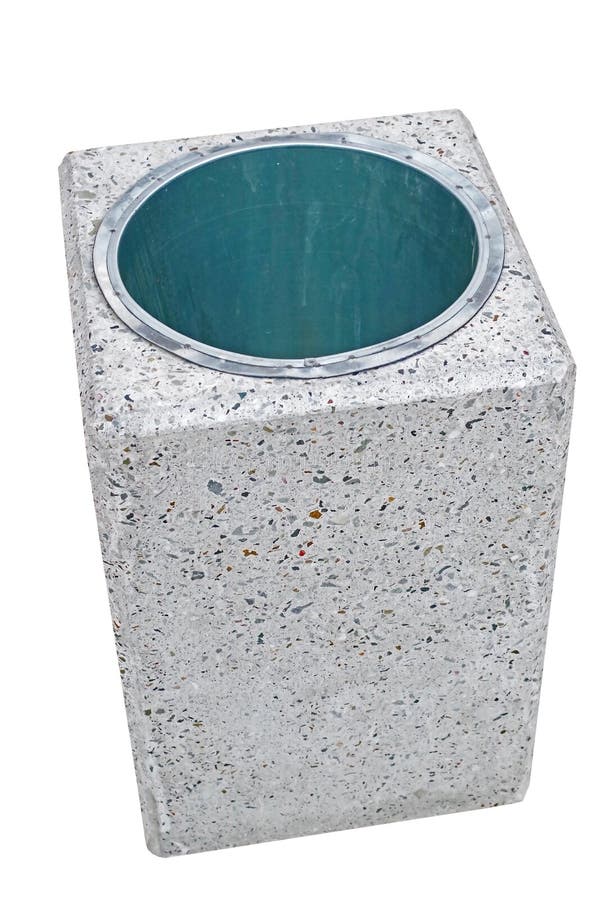 Lata de lixo em branco foto de stock. Imagem de reciclagem - 166513130