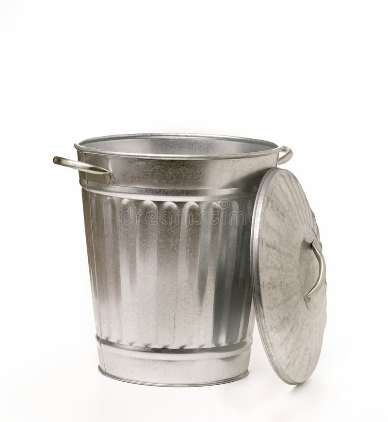 Lata De Lixo Retro Com Tampa Foto de Stock - Imagem de tampa, metal ...