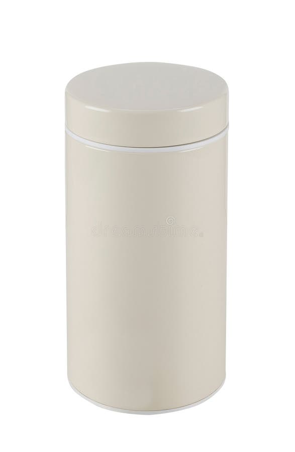 Lata del metal aislada imagen de archivo. Imagen de brillante - 126609185