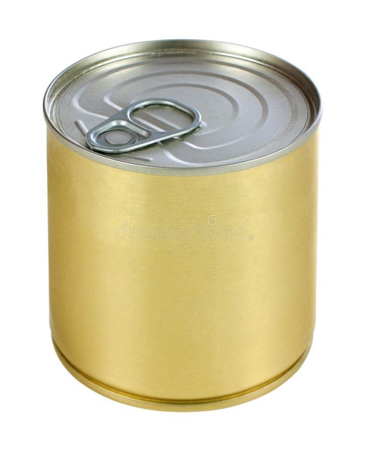 Lata do metal foto de stock. Imagem de dourado, metal - 20935868