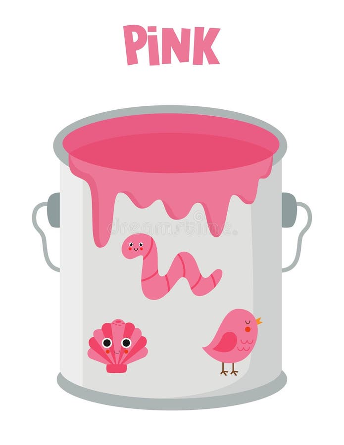 lata rosa. ilustração do vetor. Ilustração de kindergarten - 310069137