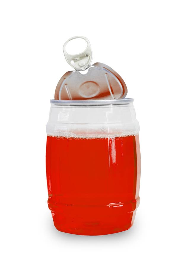 Lata Transparente Aberta No Fundo Branco Foto de Stock - Imagem de ...