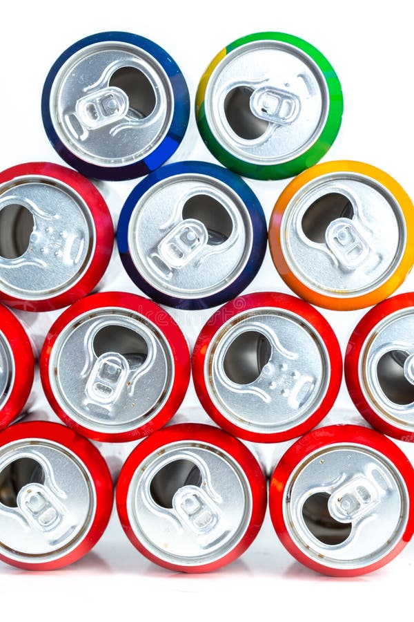 Latas de aluminio imagen de archivo. Imagen de fondo - 65655455
