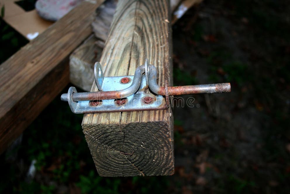 Latch stock photo. Image of secure, board, lever, treated - 56211430