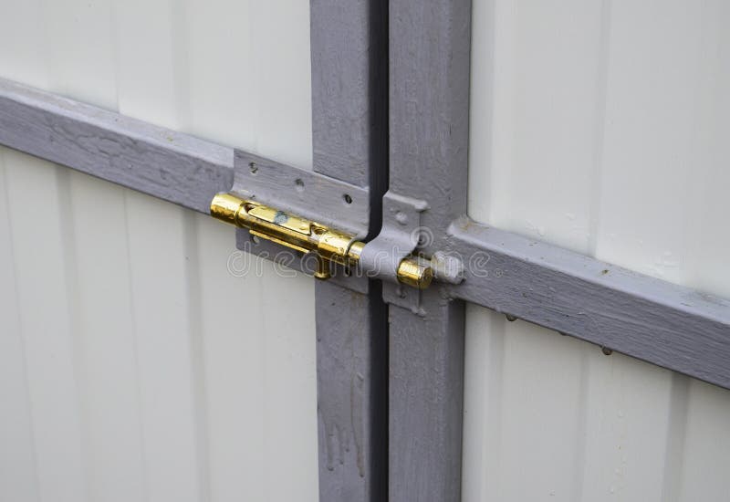 Latch on gate stock photo. Image of detail, outdoors - 101673826