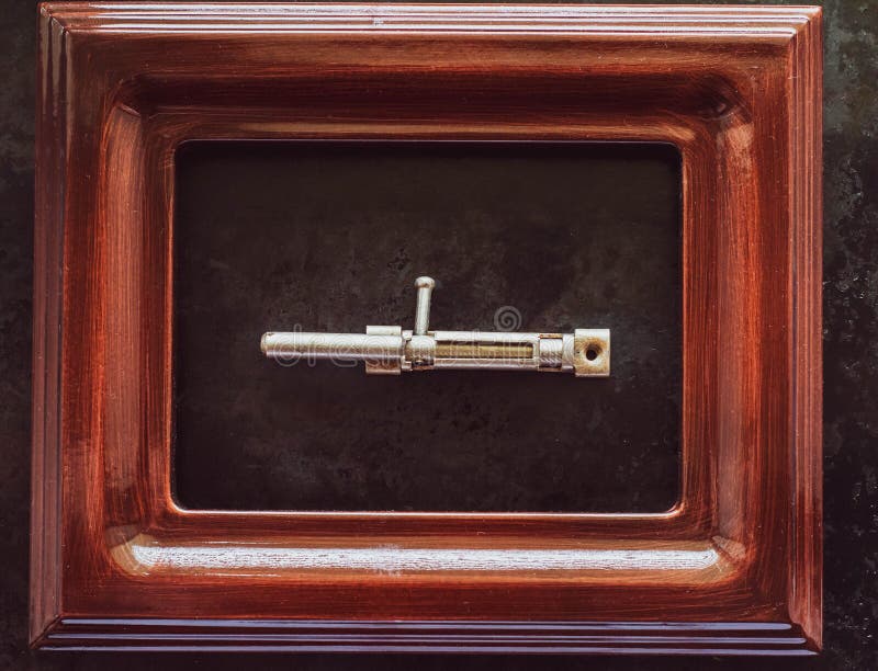 Latch Located in the Picture Frame Stock Photo - Image of open ...