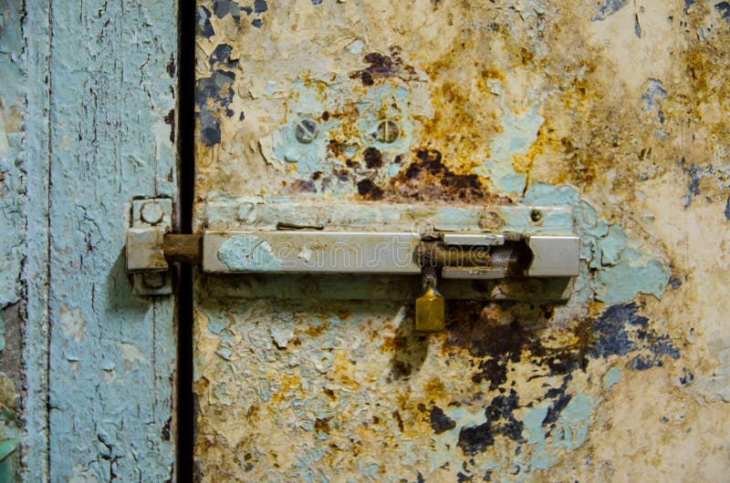 Latch is Locking Pale Door in Front View Stock Image - Image of latch ...