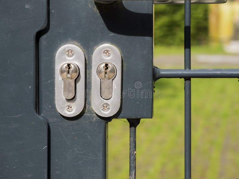 Latch with two locks stock photo. Image of object, entrance - 102611372