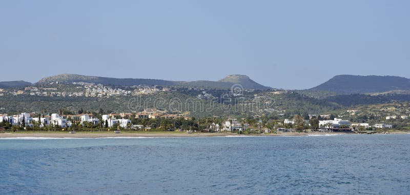 Latchi Beach stock photo. Image of steep, shore, horizontal - 76102970