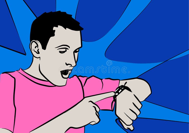 Late stock illustration. Illustration of damn, slow, shock - 9042006