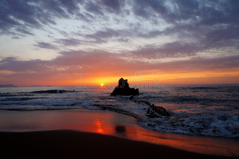 Late afternoon beach stock image. Image of water, season - 57628459