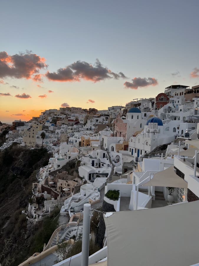 Late Afternoon View of Santorini, Greece Editorial Photo - Image of ...