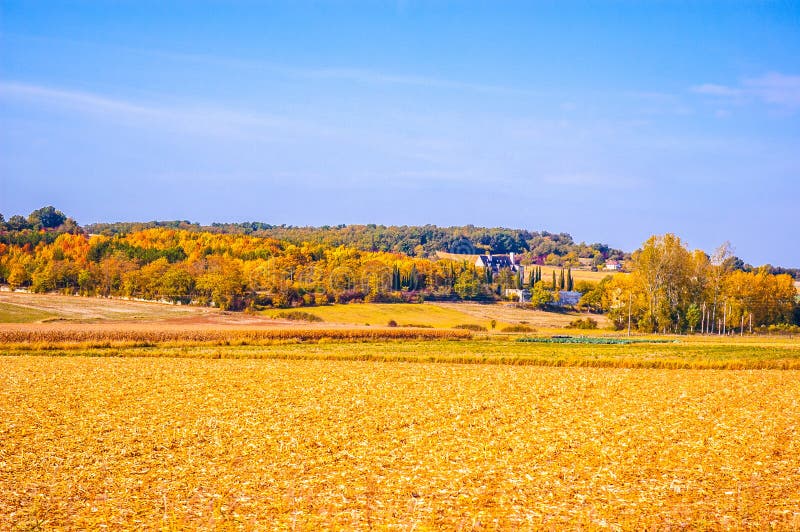 Late Autumn Scene in the Western Europe Stock Photo - Image of color ...