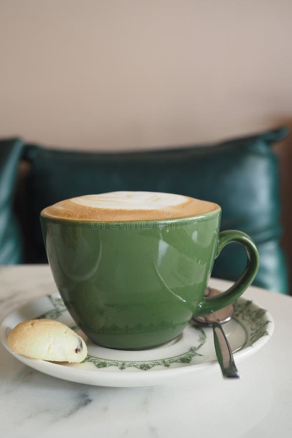 Late Coffee on Cafe Table at Cafe Background Stock Image - Image of ...
