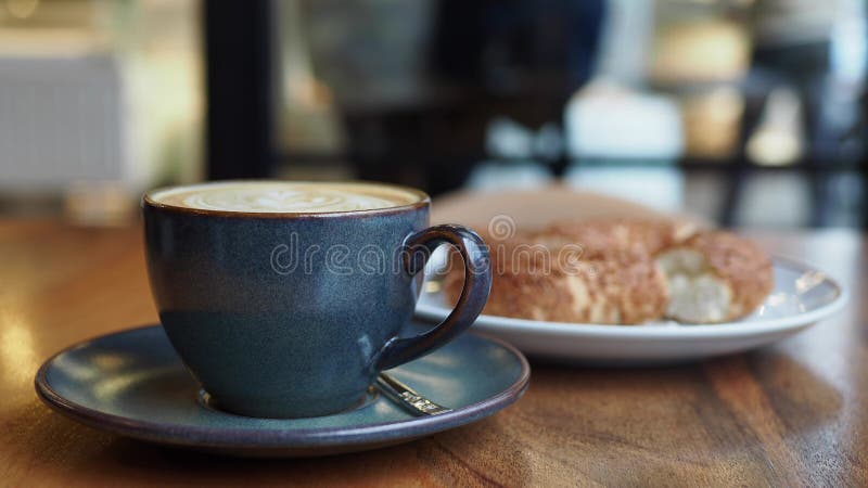 Late Coffee on Cafe Table at Cafe Background Stock Footage - Video of ...