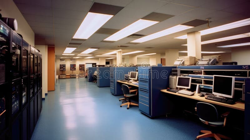 Late Computer Room with Highperformance Gaming Pcs and Liquid Cooling ...