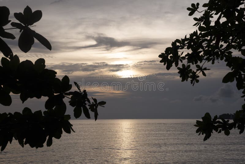 Late Evening Environment Scene at the Beach. Stock Image - Image of ...