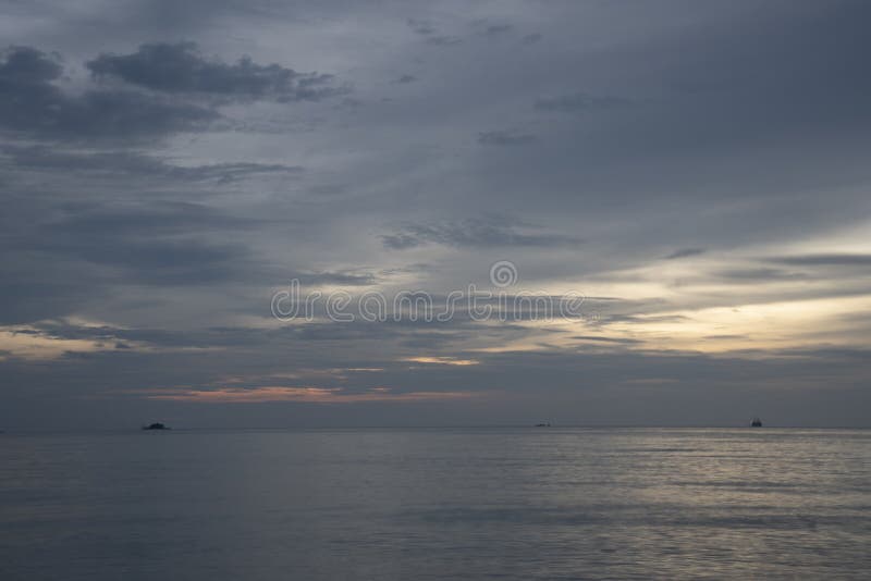 Late Evening Environment Scene at the Beach. Stock Photo - Image of ...