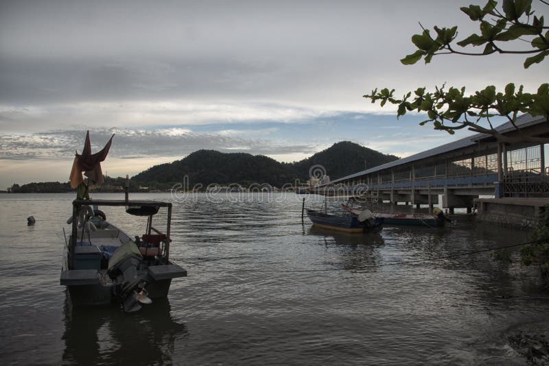 Late Evening Environment Scene at the Beach. Stock Photo - Image of ...