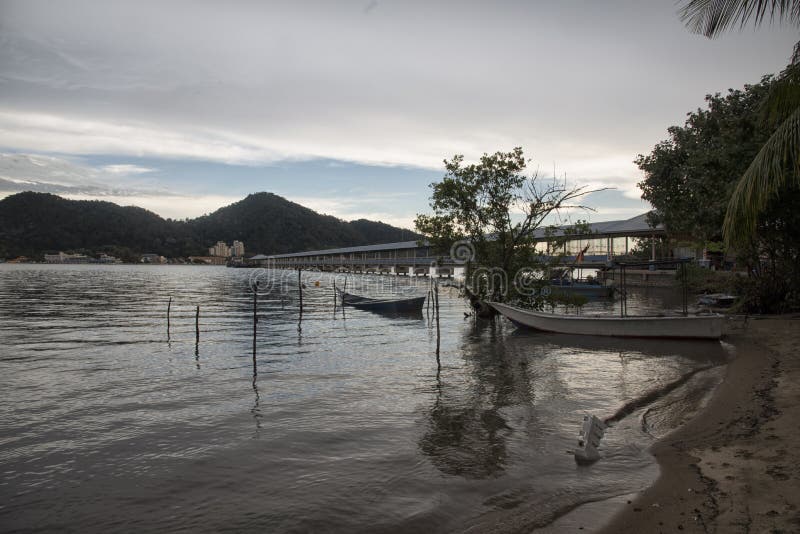 Late Evening Environment Scene at the Beach. Stock Photo - Image of ...