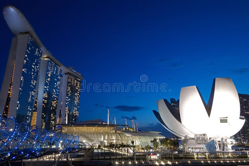 Late Evening Esplanade View Editorial Stock Photo - Image of casino ...