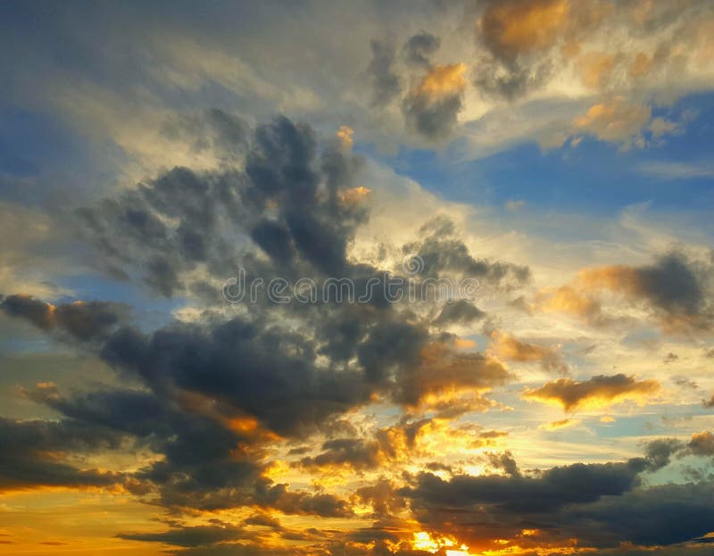 Late Fall Sunset stock photo. Image of sunset, multicolor - 82728964